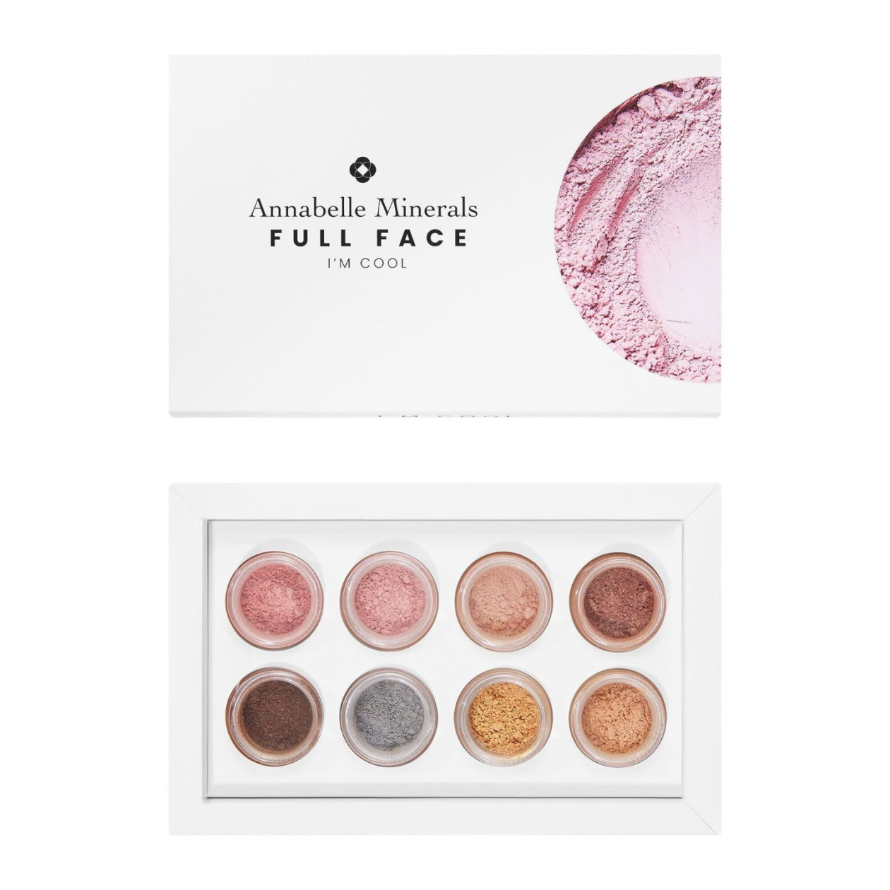 A trial kit of cool-toned face and eye makeup